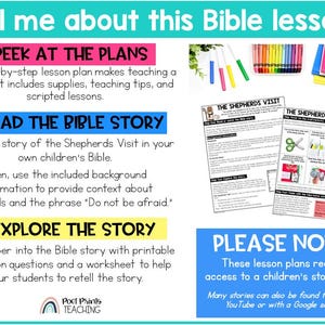 The Shepherds and Angels Christmas Bible Lesson for Kids, Printable ...