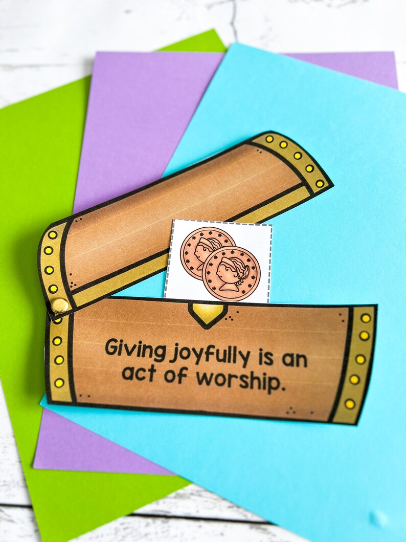 Jesus and the Widow's Offering, Printable Bible Craft and Lesson for ...