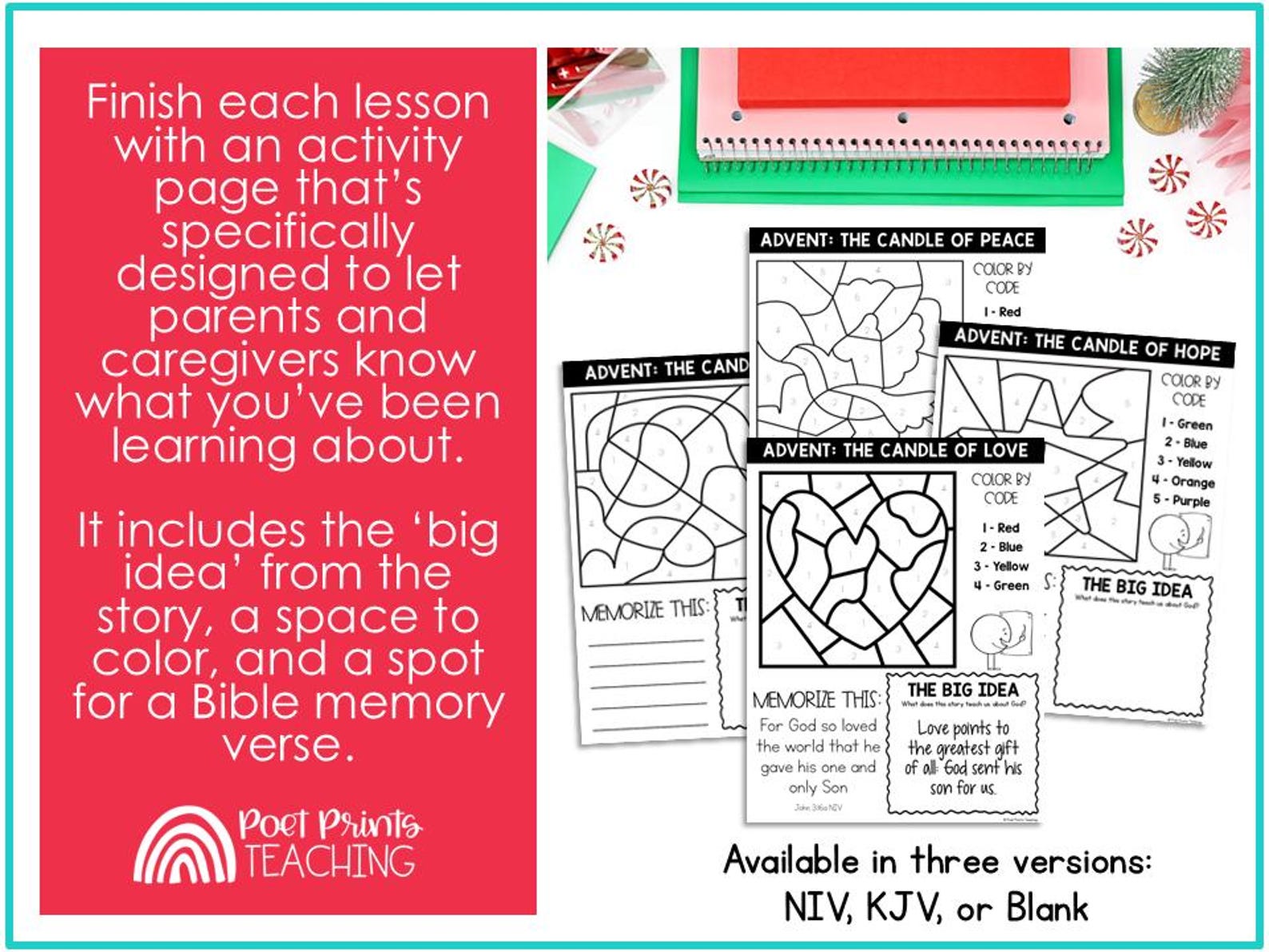 Advent Christmas Bible Lessons and Crafts for Kids (PDF Digital ...