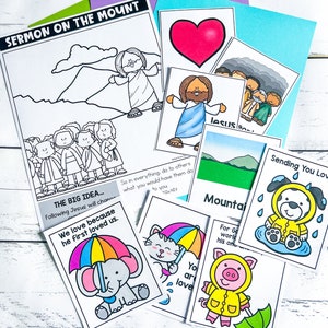 Sermon on the Mount, Jesus Teaches About Love, Printable Bible Craft ...