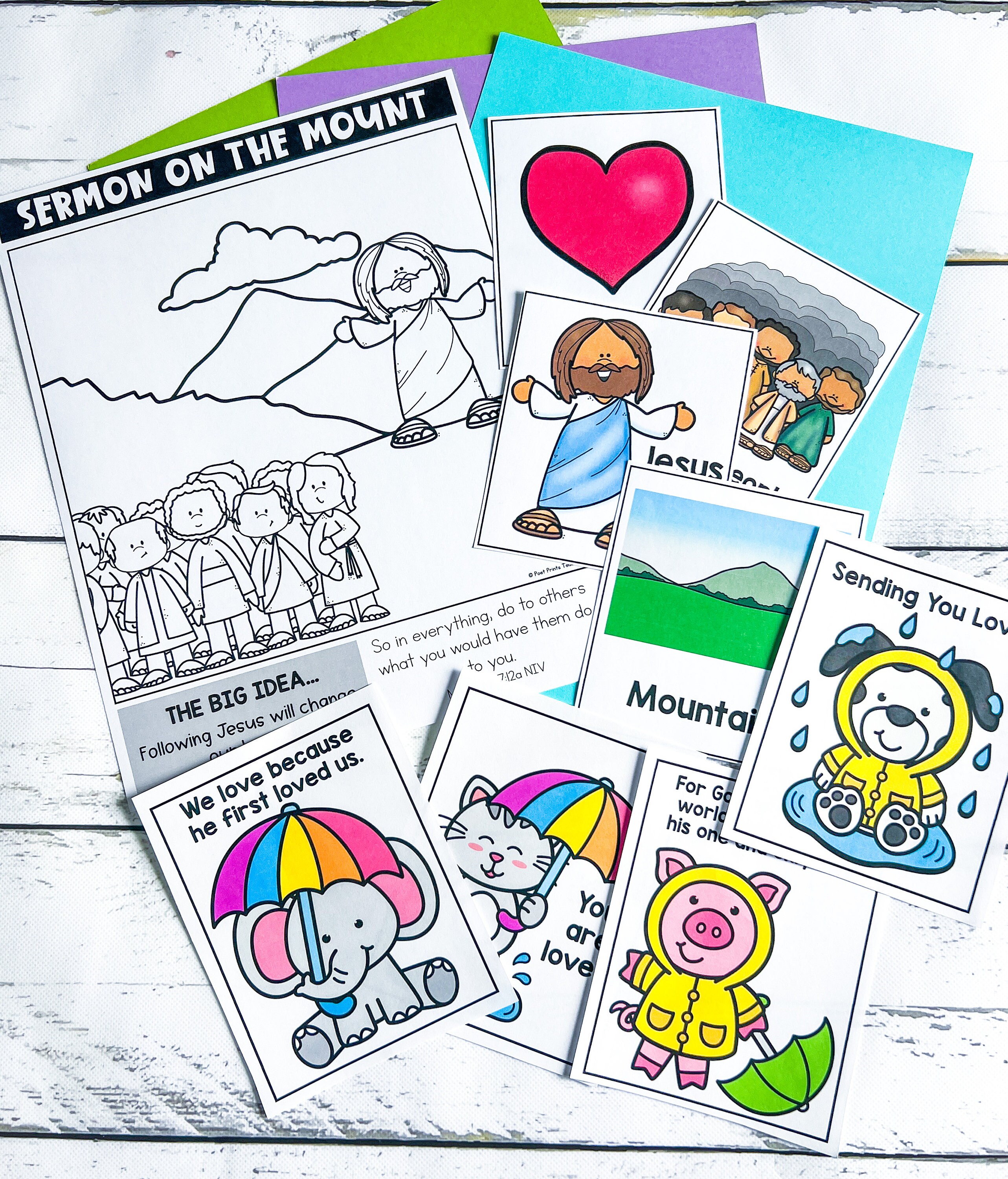 Sermon on the Mount, Jesus Teaches About Love, Printable Bible Craft ...