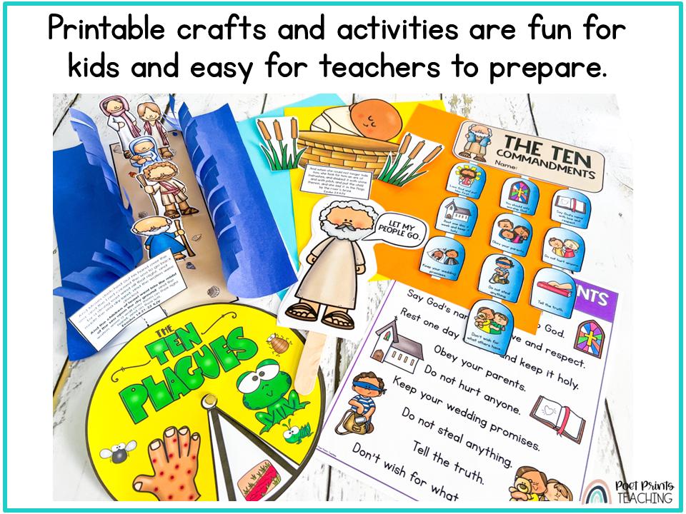 Bible Lessons for Kids, Printable Moses Crafts and Activities for ...