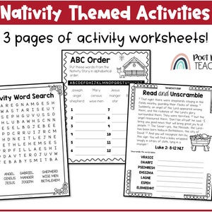 The Nativity Story Reading Passages and Craft, Sunday School Lesson ...