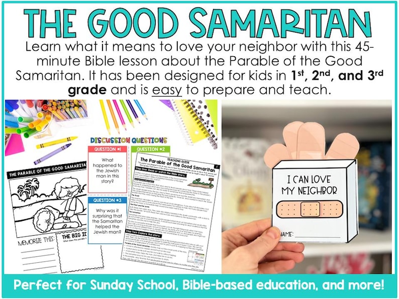 The Parable of the Good Samaritan (printable PDF) Bible Lesson and ...