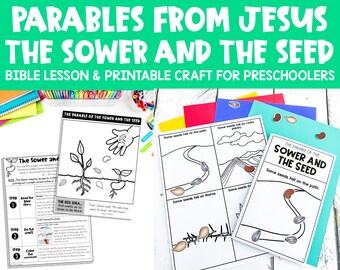 Parable of the Sower Bible Craft for Kids, Parables of Jesus, Sunday ...
