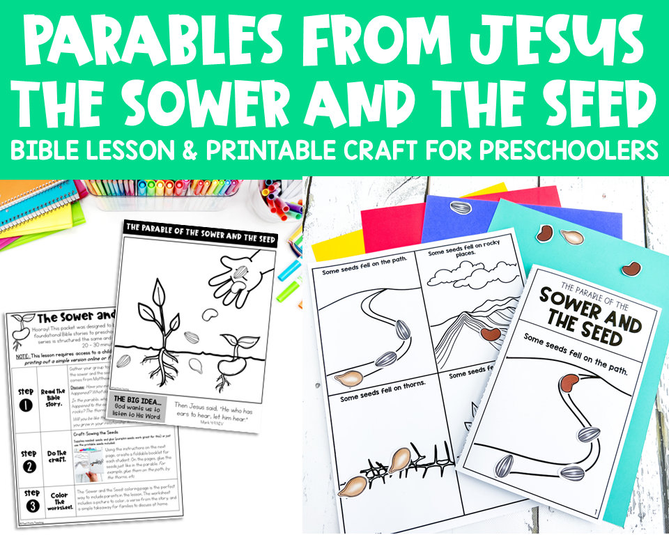 The Parable of the Sower Printable Bible Craft and Lesson for - Etsy