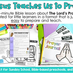 The Lord's Prayer, Jesus Teaches Us to Pray, Printable Bible Craft and ...
