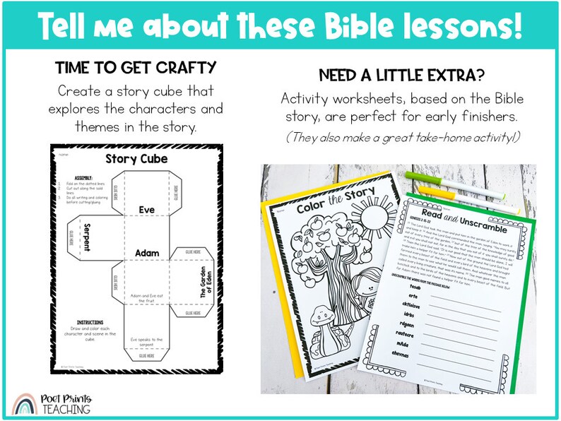 Garden of Eden Adam and Eve Craft Bible Lessons and Craft, Printable ...