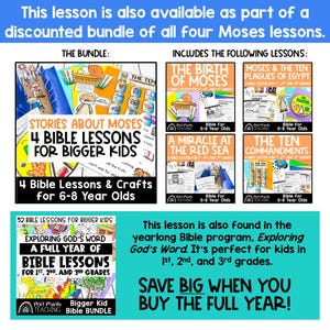 Moses Parts the Red Sea Bible Lesson for Kids, Printable Craft and ...