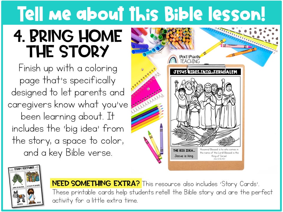 Palm Sunday, Preschool Bible Lesson and Printable Craft for Easter ...