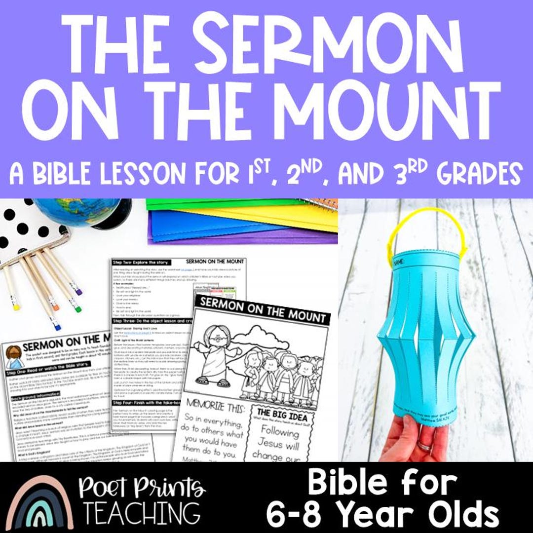 The Sermon on the Mount, New Testament Bible Stories, Printable Bible ...