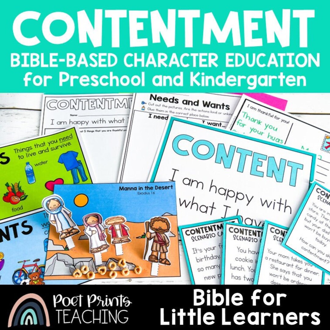 Contentment and Gratitude Bible Lessons for Preschool and Kindergarten ...