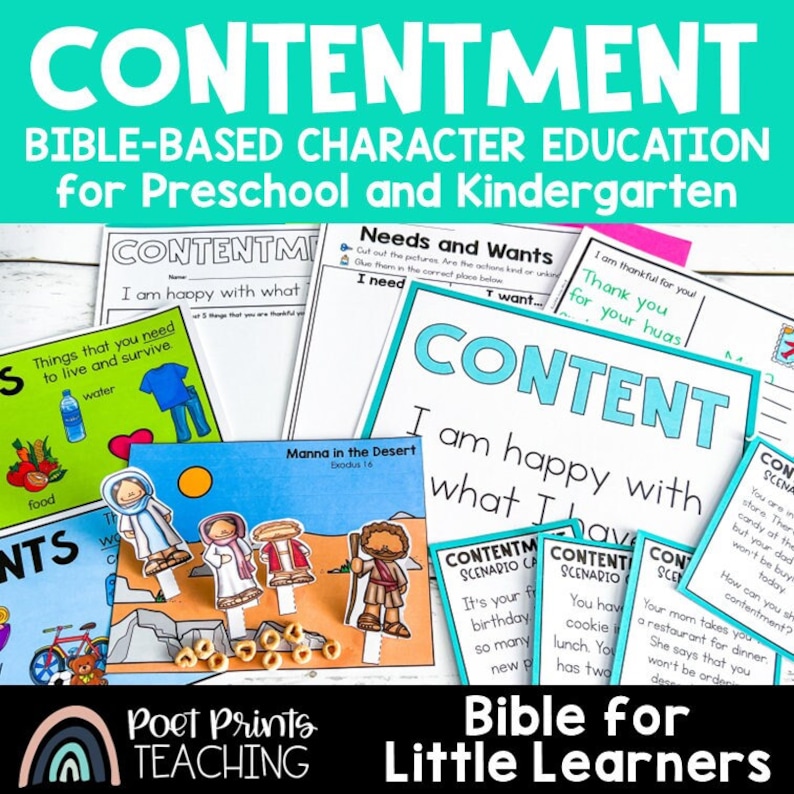 Contentment and Gratitude Bible Lessons for Preschool and Kindergarten ...