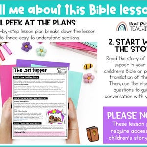 The Last Supper, Preschool Bible Lesson and Printable Craft for Easter ...