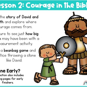 Courage Bible Lessons for Preschool and Kindergarten | Character ...