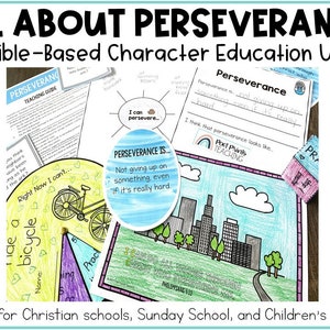 Perseverance Bible Lessons for Kids, Printable Character Education ...