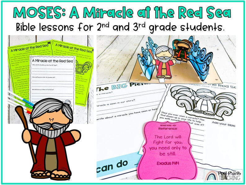 Moses Parts the Red Sea, Printable Bible Craft and Lesson for Kids ...
