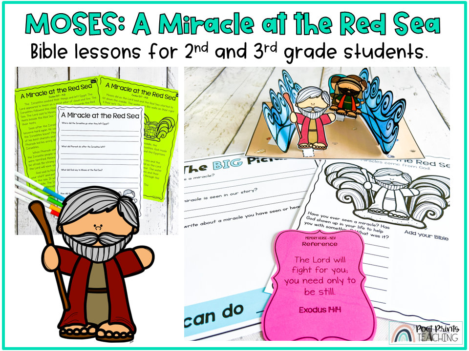 Moses Parts the Red Sea, Printable Bible Craft and Lesson for Kids ...