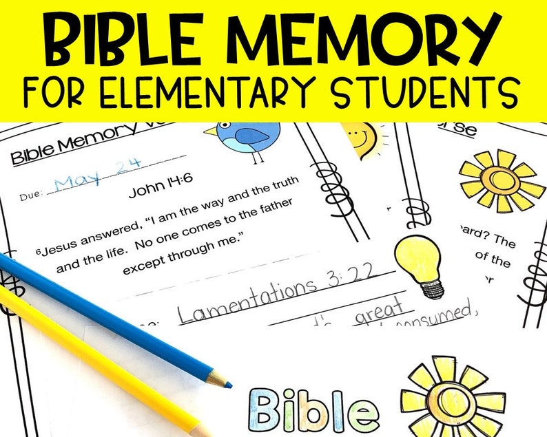 Bible Memory for Kids, NIV Scripture Memory for Sunday School or ...