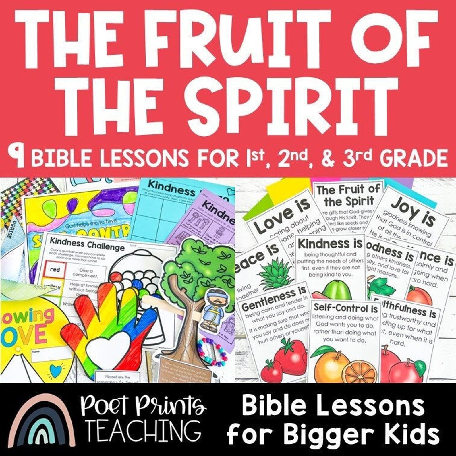 Fruit of the Spirit Bible Lesson for Kids, 9 Printable Bible Crafts and ...