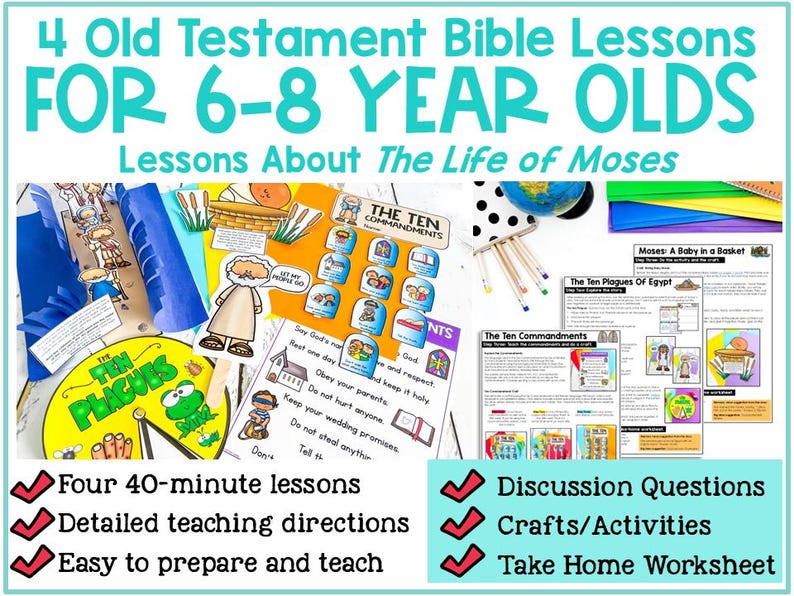 Bible Lessons for Kids, Printable Moses Crafts and Activities for ...