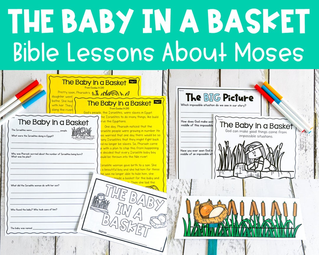 Moses Printable Bible Craft and Lesson for Kids, Sunday School Activity ...