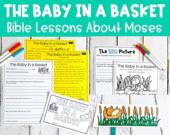 Moses Bible Story Sequencing Activities for Kids Homeschool - Etsy