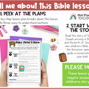 Baby Jesus is Born, Christmas Bible Lesson for Preschool, Printable ...