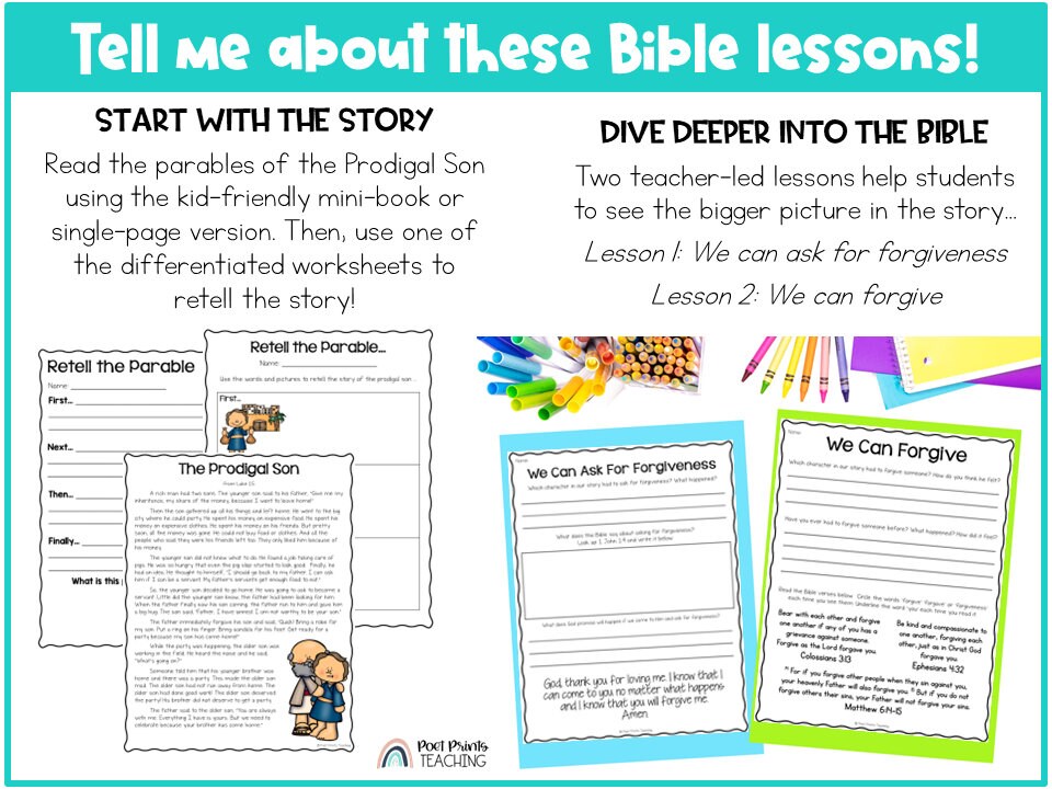 The Parable of the Prodigal Son Bible Lesson for Kids, Sunday School ...