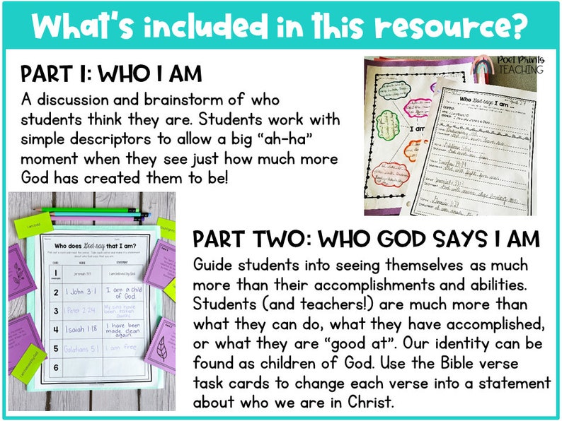 Printable Bible Project for Kids, Identity in Jesus, Sunday School ...