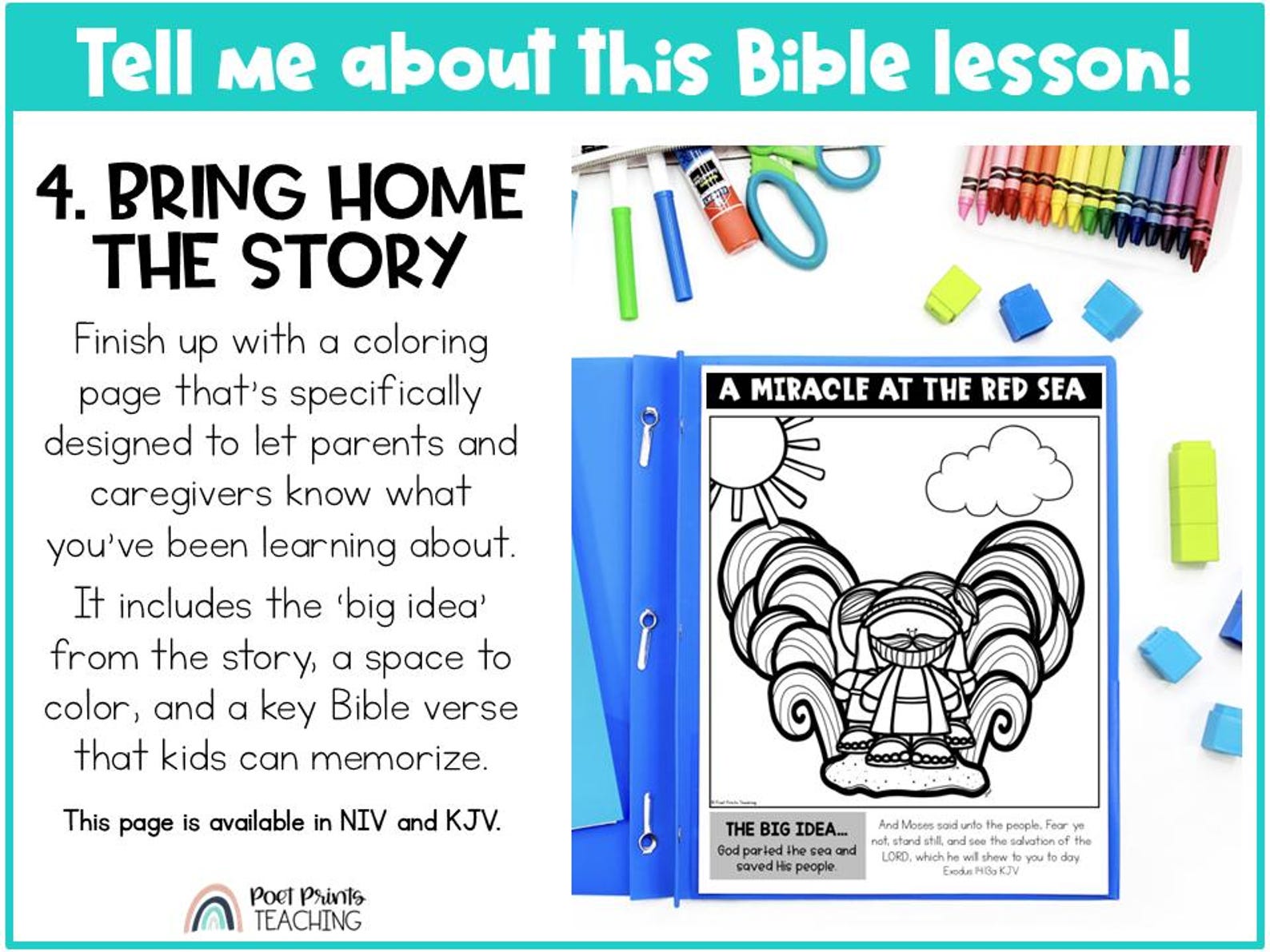 Parting the Red Sea Preschool Bible Lesson, Printable Activities for ...