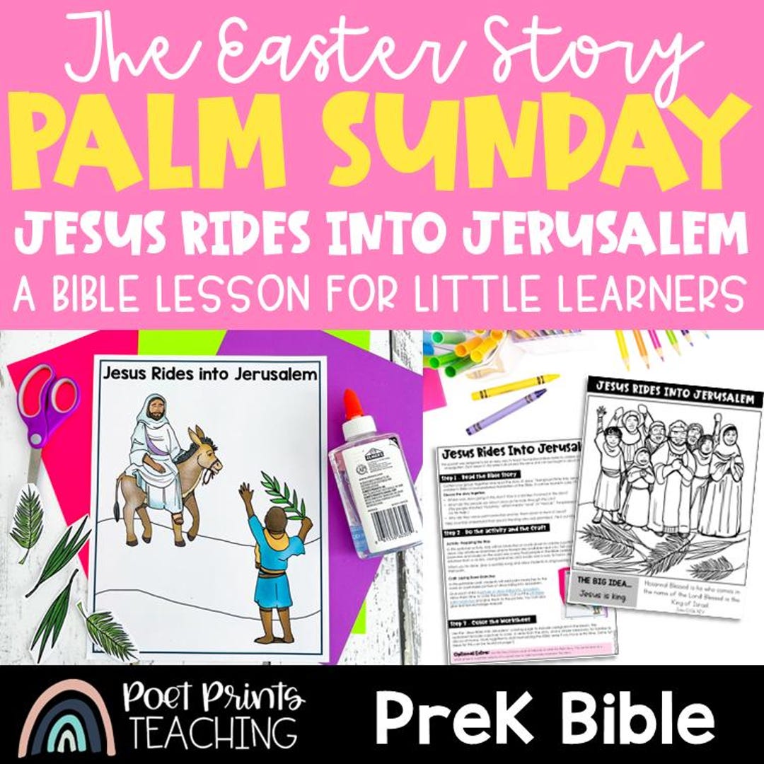 Palm Sunday, Preschool Bible Lesson and Printable Craft for Easter ...