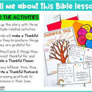 Thanksgiving Bible Lesson for Kids, Printable Bible Craft for Bigger ...