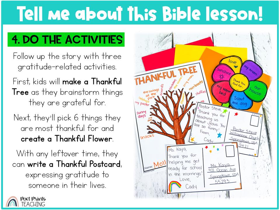 Thanksgiving Bible Lesson for Kids, Printable Bible Craft for Bigger ...