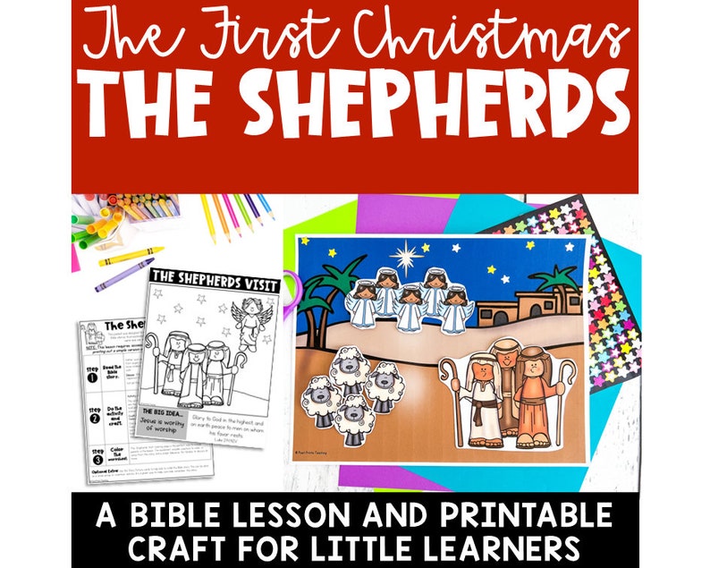 The Shepherds and Angels Preschool Bible Lesson, Printable Craft and ...