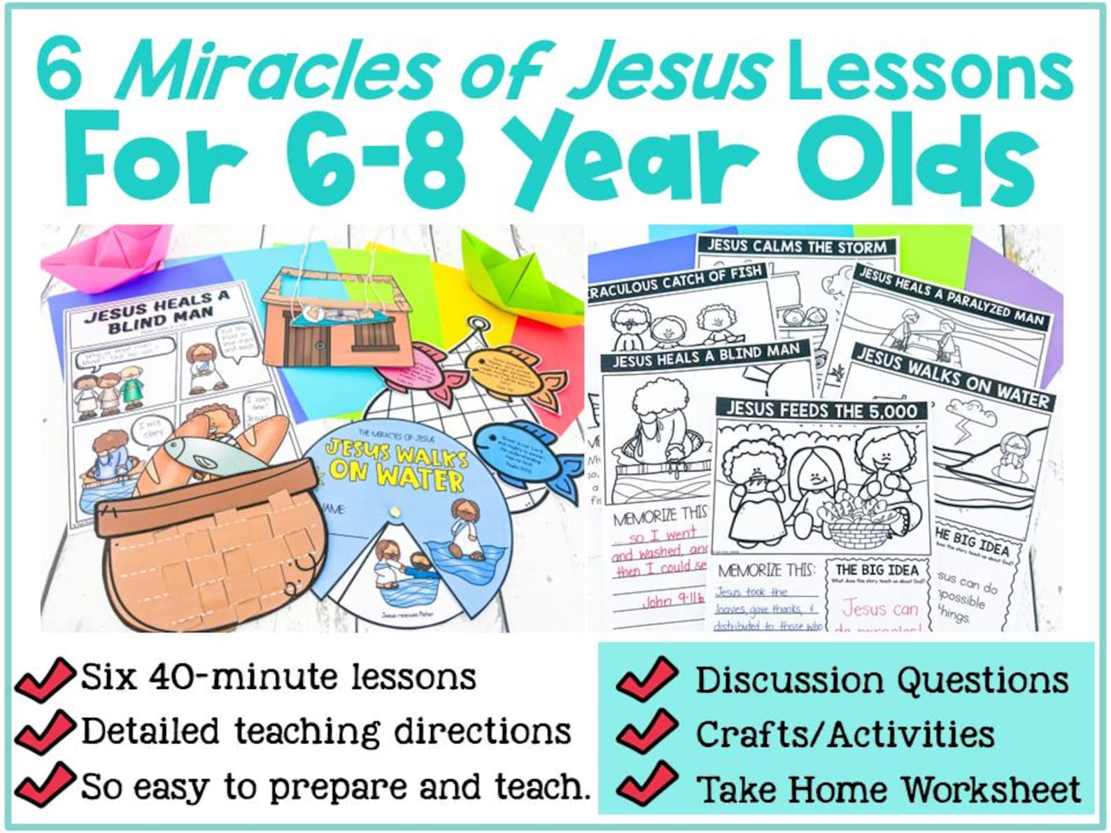 The Miracles of Jesus, Bible Lessons for Kids, 1st, 2nd, 3rd Grades ...