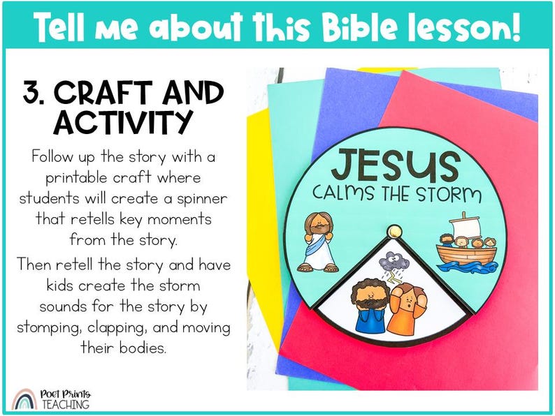 Jesus Calms the Storm Printable Bible Craft and Lesson About Miracles ...