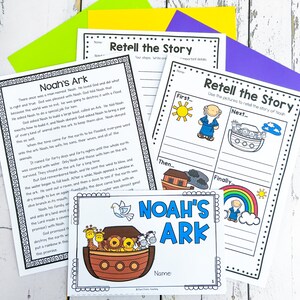 Noah's Ark Bible Lessons and Craft, Printable Sunday School Activity ...