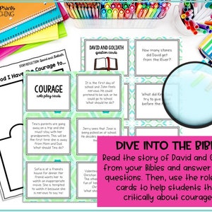 Courage Bible Lessons for Kids, Printable Character Education Sunday ...