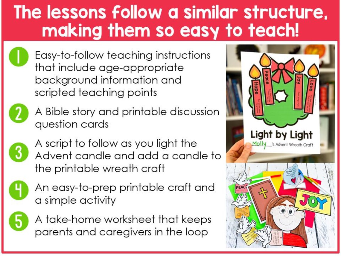Advent Christmas Bible Lessons and Crafts for Kids (PDF Digital ...