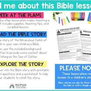 Miracles of Jesus, Disciples Catch Fish, Printable Bible Craft and ...