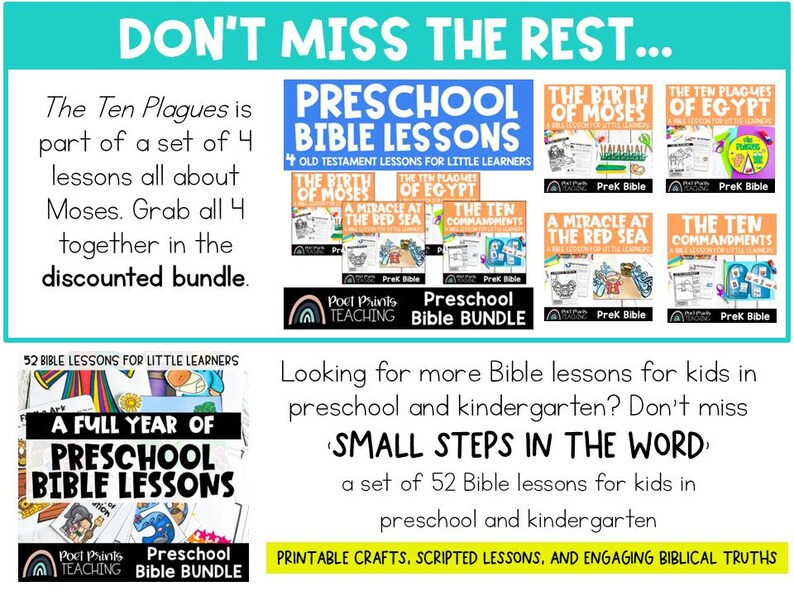 The Ten Plagues Preschool Bible Lesson, (PDF Download) Printable Craft ...