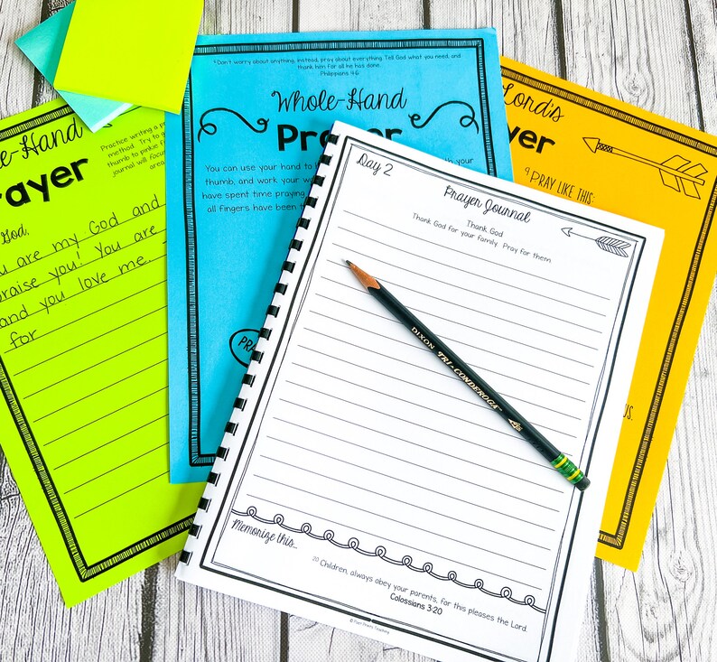 Printable Prayer Journal for Kids, Bible Activity, Sunday School Lesson ...