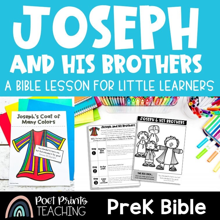 Preschool Bible Craft, Joseph's Colorful Coat, Printable Bible Lesson ...