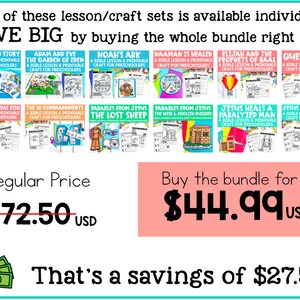 Preschool Bible Crafts and Lessons Printable Activities - Etsy