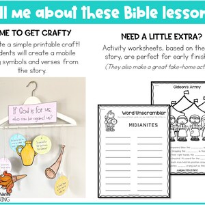 Printable Bible Lesson for Kids, Gideon's Army of 300 Men, Sunday ...
