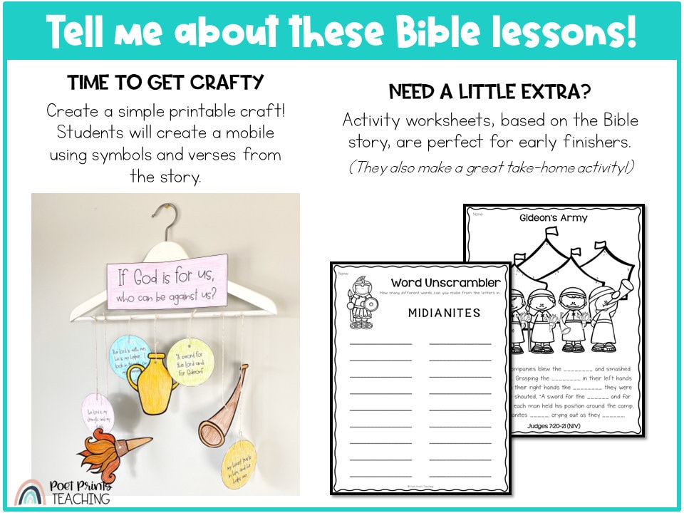 Printable Bible Lesson for Kids Gideon's Army of 300 Men - Etsy Canada
