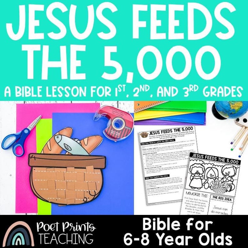 Jesus Feeds the 5000, Miracles in the New Testament, Printable Bible ...