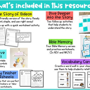 Printable Bible Lesson for Kids, Gideon's Army of 300 Men, Sunday ...