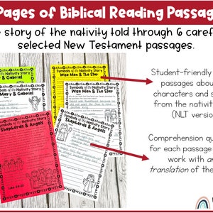 The Nativity Story Reading Passages and Craft, Sunday School Lesson ...